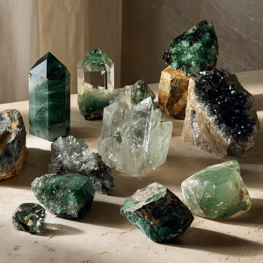 Green Crystals for Healing, Prosperity & Heart Chakra | Plentiful Earth